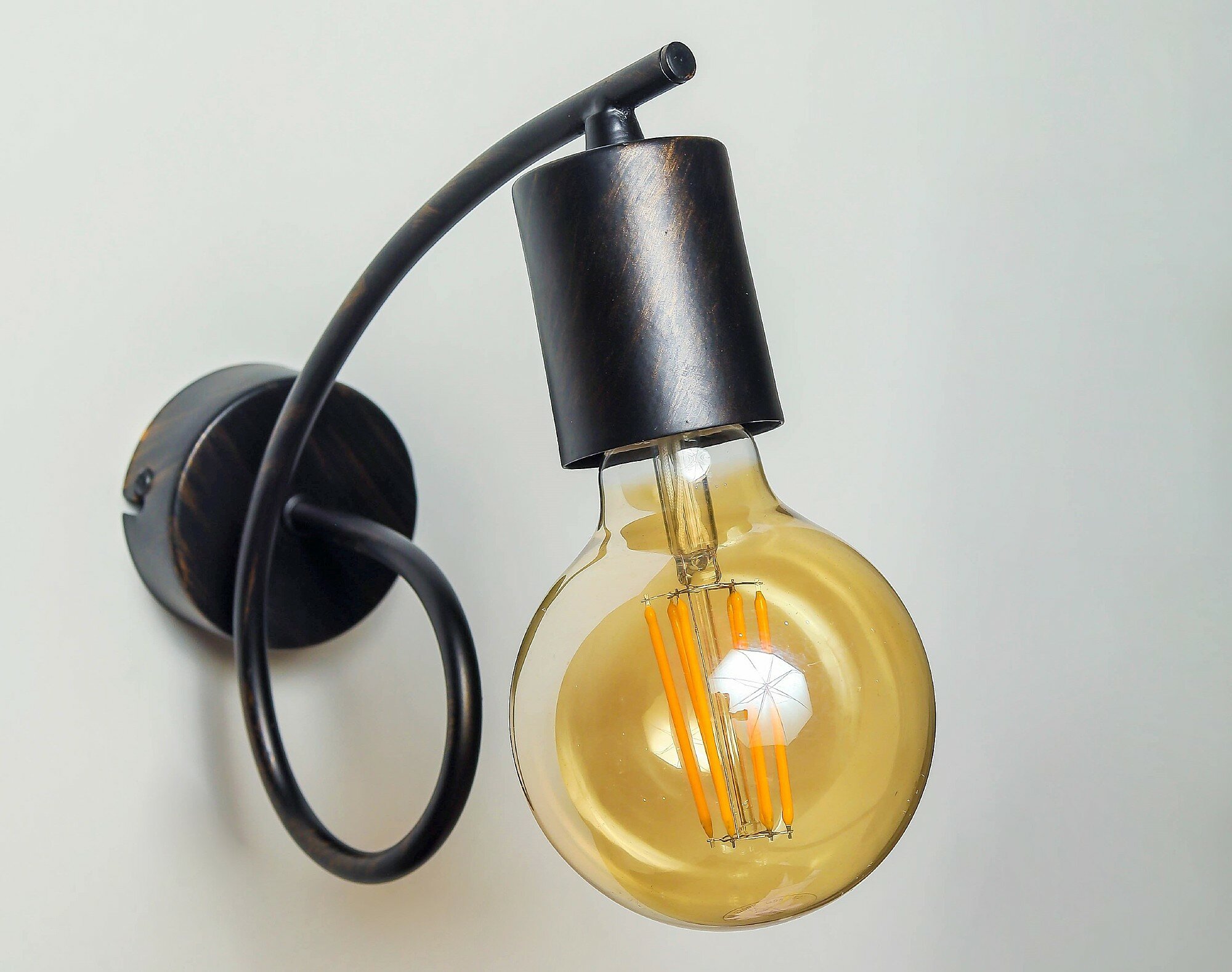 Настенное бра Adilux Tango Black Patina 10130, E27, кол-во ламп:1шт, Черный