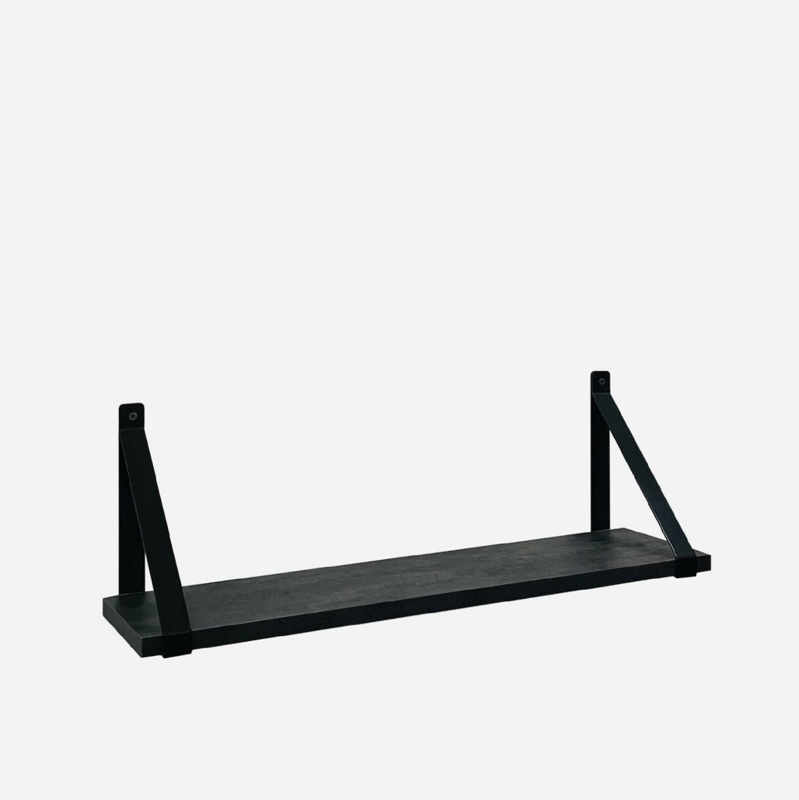 Полка настенная на металлическом каркасе боро, цвет угольно-серый