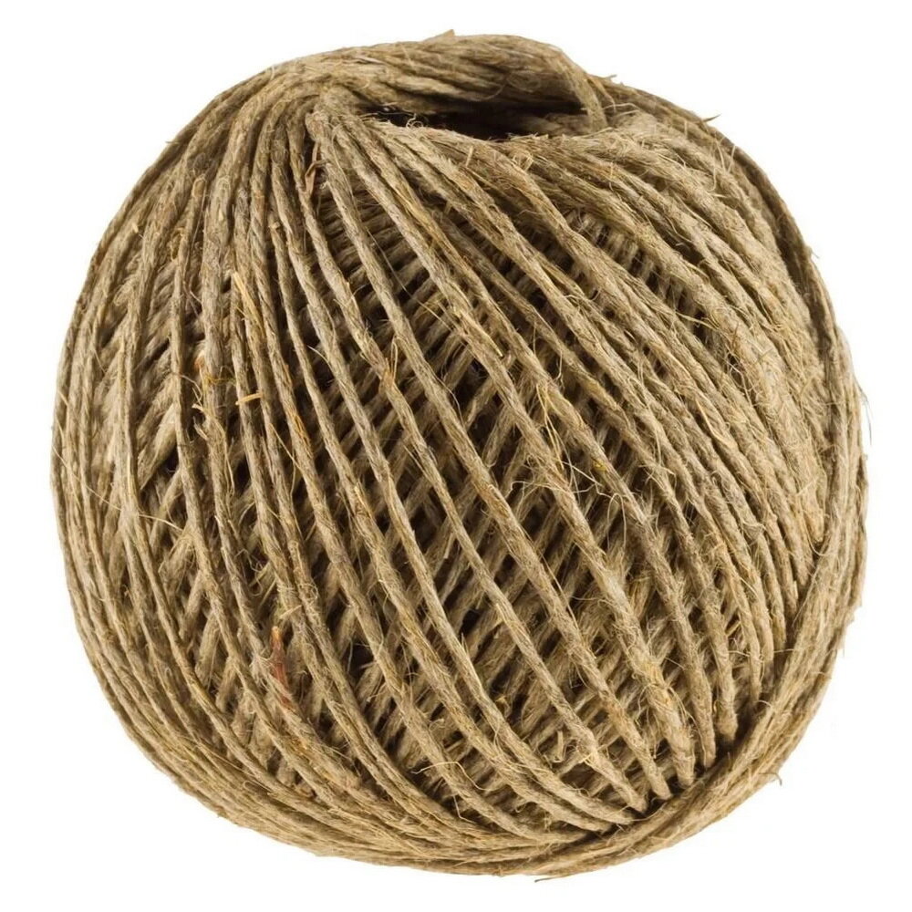 Шпагат джутовый 1.5мм, натуральный, 40 гр, 1250 текс, 50 метров