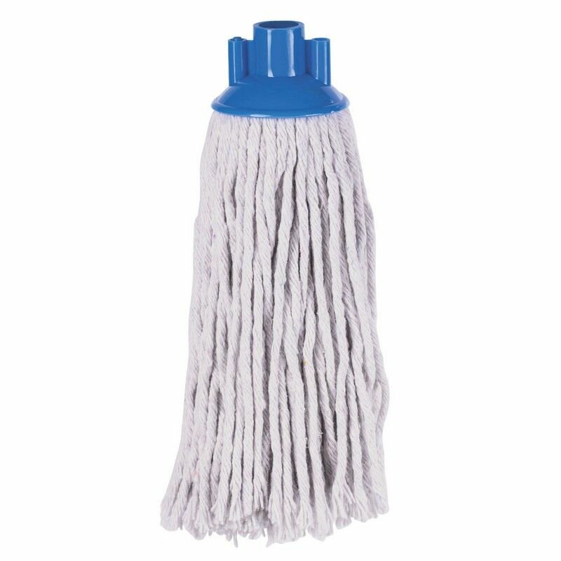 Насадка МОП веревочная для швабры, крепление еврорезьба, хлопок, длина 28 см, 200 г, Лайма