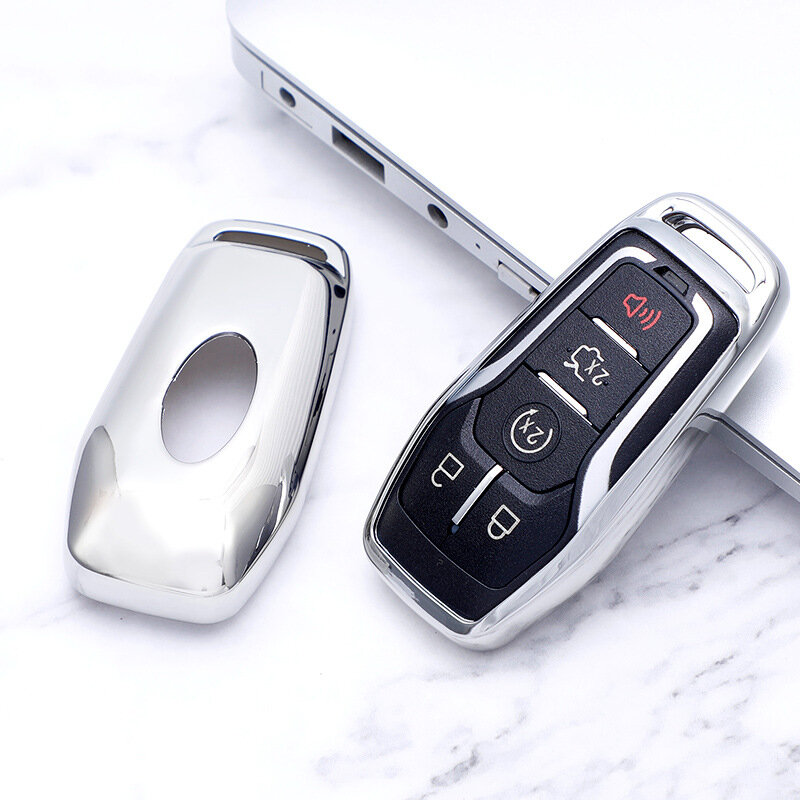 Чехол для ключей Ford, для Sharp Explorer, Mondeo, Taurus, серебристый