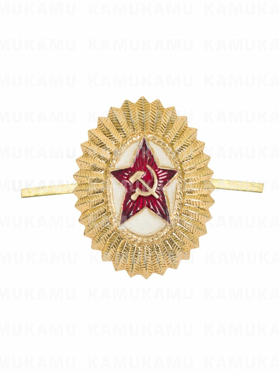 Кокарда Общевойсковая офицерская СССР образца 1988 г. с/о золото 617253