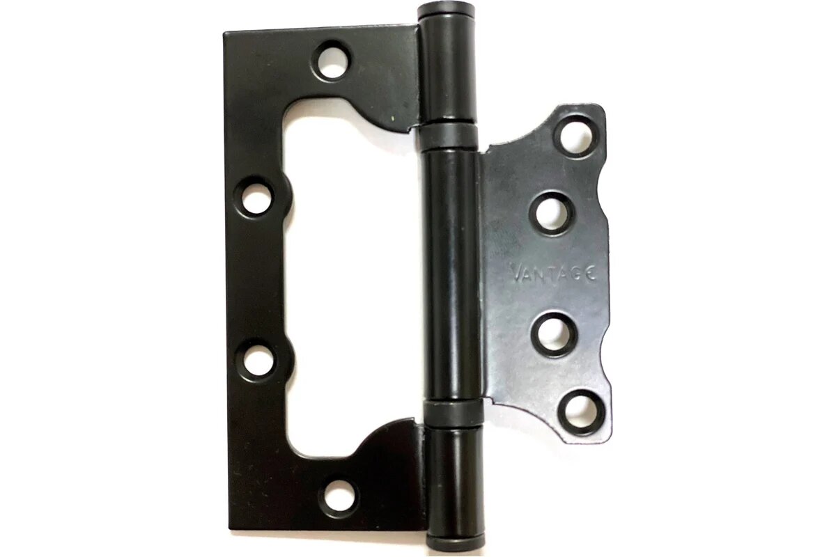 Вантаж Петля без врезки 125x75x2.5 черная B2-BL прочная мебельная фурнитура для двери