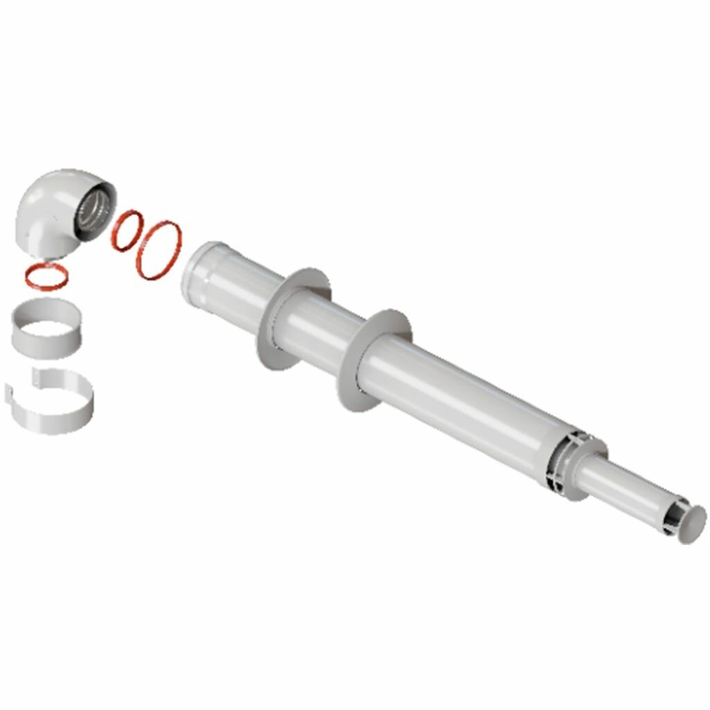 Комплект дымохода ROMMER антилед RCA-6010-211000 60/100 - 1000мм хомут в комплекте