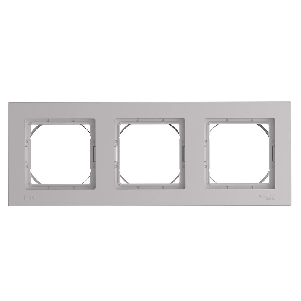 Рамка Schneider Electric Атлас Дизайн AQUA 3 пост IP44 алюминий