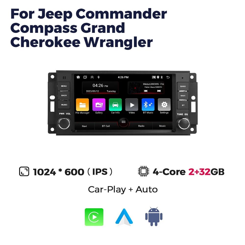 MEKEDE Автомагнитола Android для Jeep Compass Commander свобода патриота Dodge Ram MN-JP02-H2
