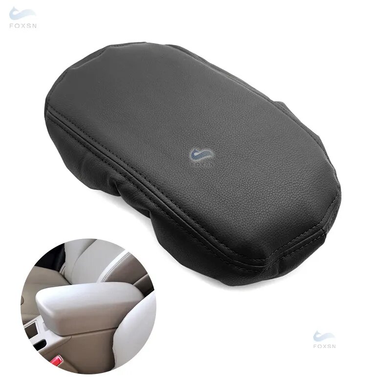 Чехол-подлокотник для Toyota Rav4, RAV 4, 2006, 2007- 2012, из искусственной кожи, черный