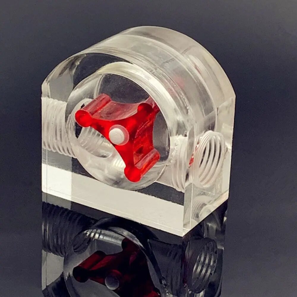 Водяное охлаждение расходомер G1/4 Red-Semicircle