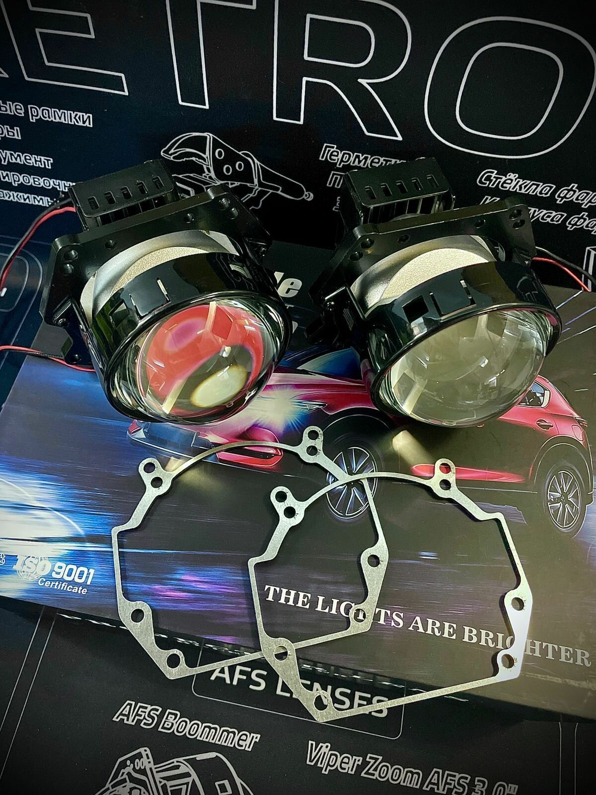 Би лед линзы для Ford Mondeo 5 2014-2019 / Светодиодные линзы на Форд Мондео 5