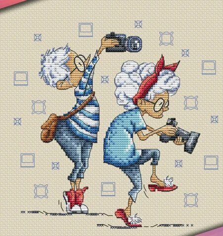 Набор для вышивки крестом "Белка и Яблоко" черный, 18CT Unprinting