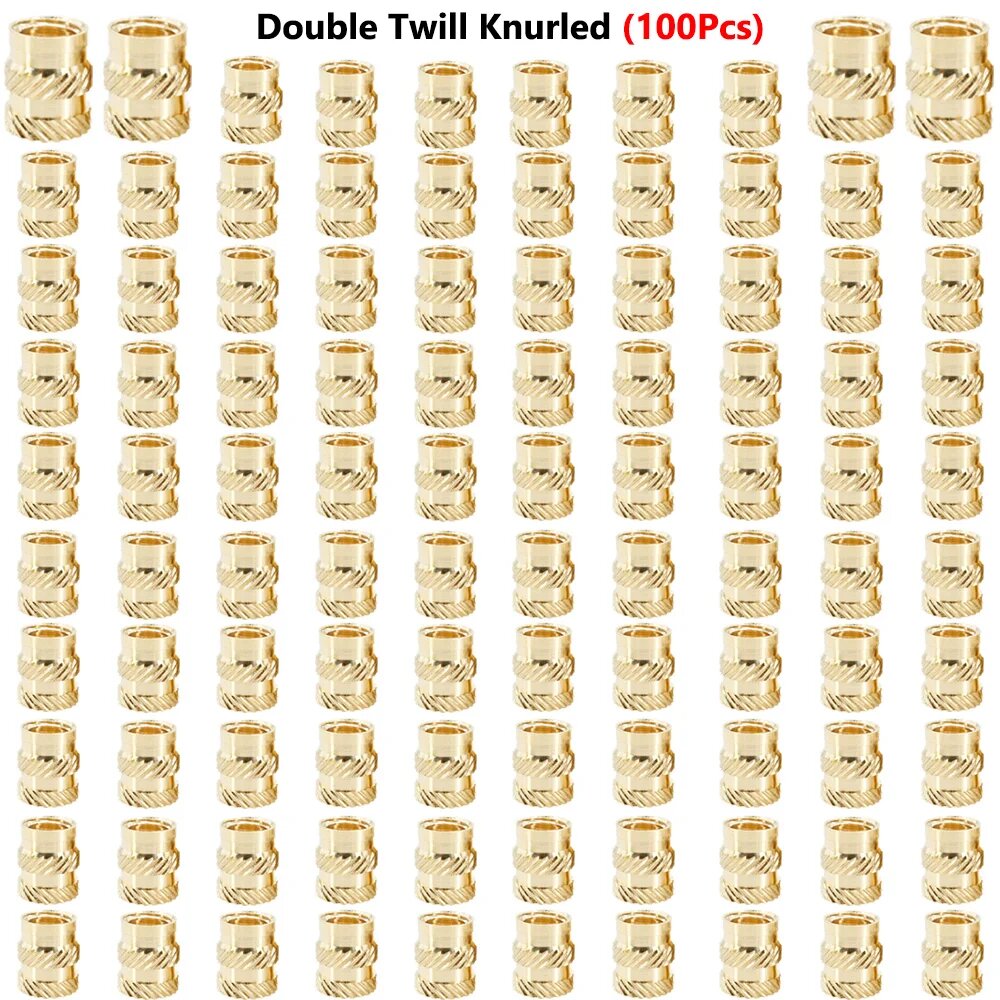 Медные гайки M2-M6 M4xL4xOD5, Twill Knurled(100Pcs