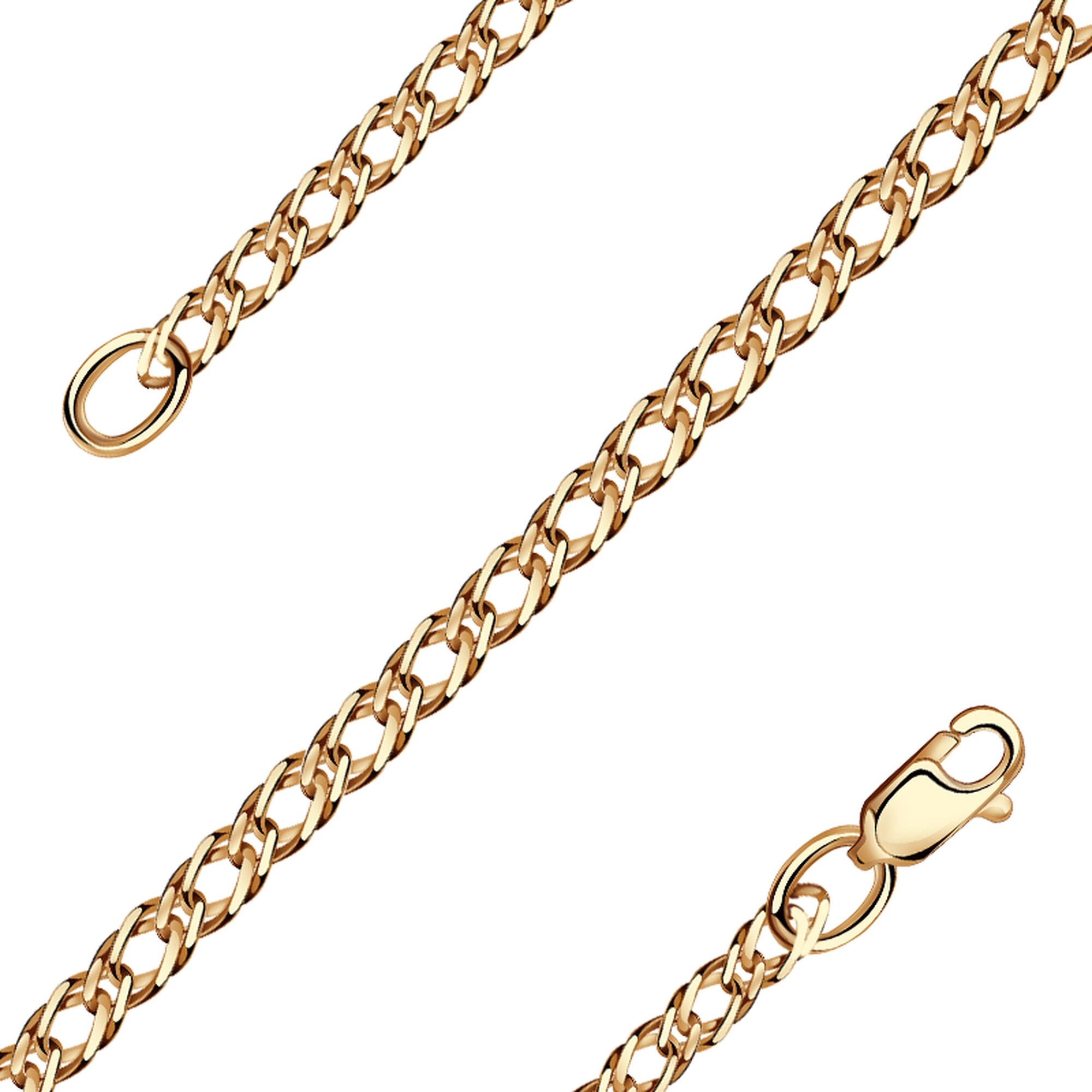 Цепь красное золото, 585 проба