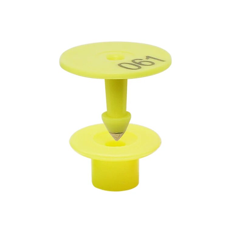 Ушные бирки для овец 001-100 Светло-желтый, 100PCS