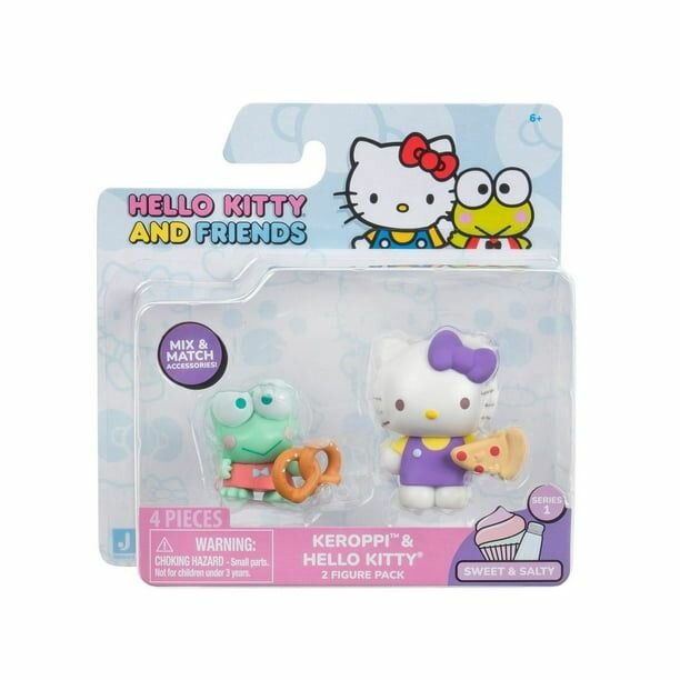 Игрушка Sanrio Sweet & Salty Keroppi & Hello Kitty Mini Figure 2-Packs