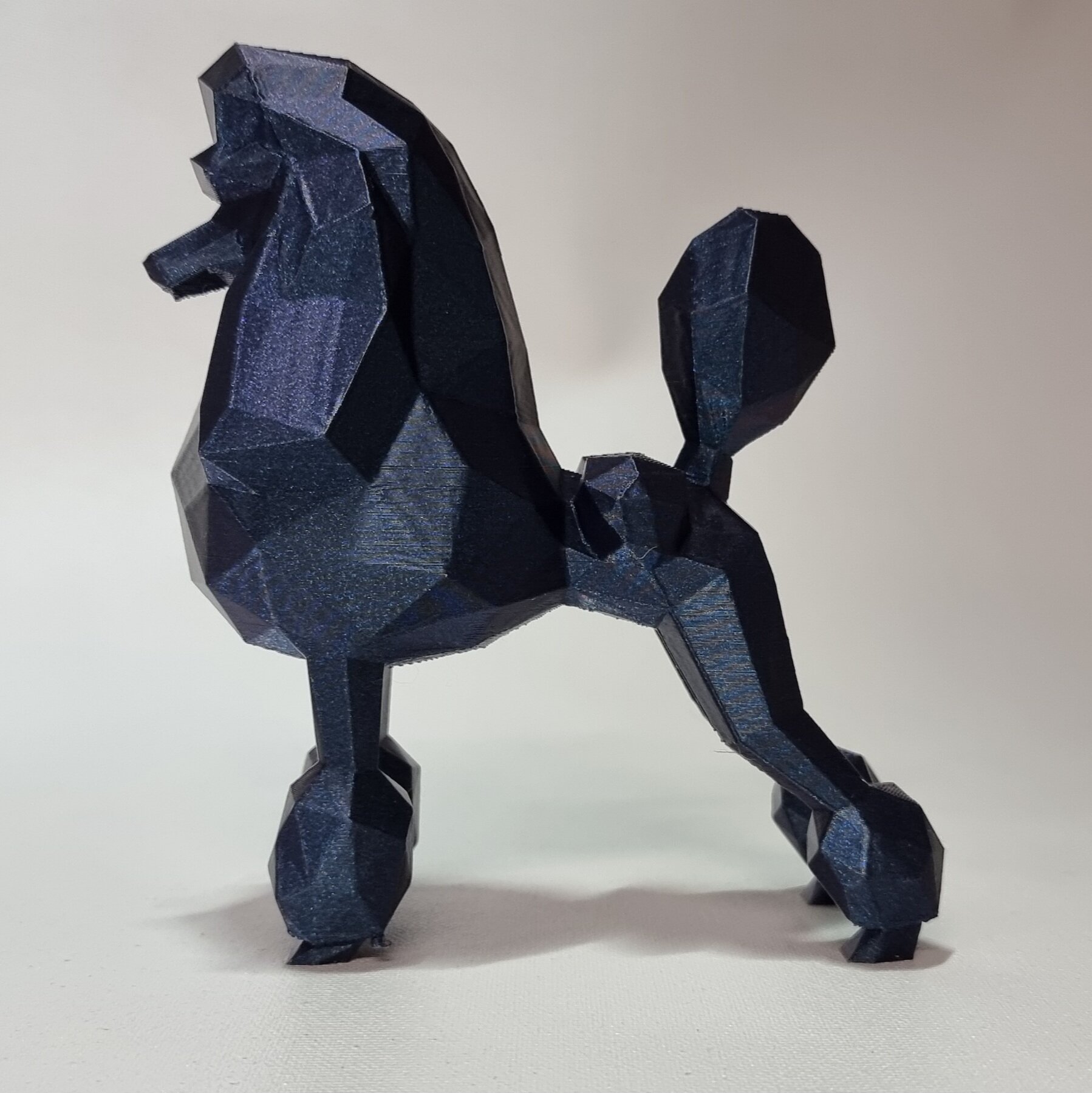 Фигурка "Королевский пудель", черный пластик BlackGalaxy, высота 14см