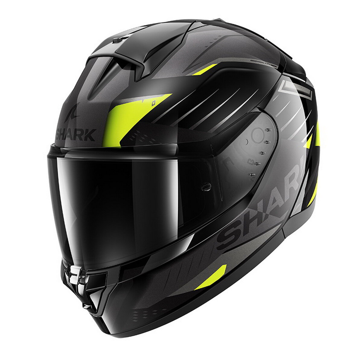 SHARK Мотошлем RIDILL 2 BERSEK, цвет Черный/Серый/Желтый, Размер L