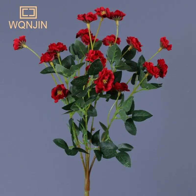 Искусственные цветы розы красные WQNJIN