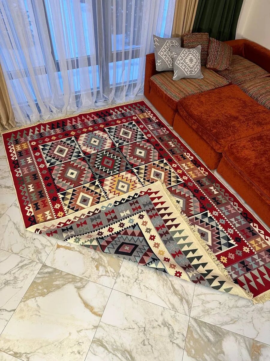 Ковер килим хлопковый турецкий 240 х 340 см