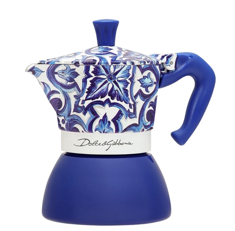 Гейзерная кофеварка Bialetti Moka Induction Dolce&Gabbana Blu Mediterraneo 5357