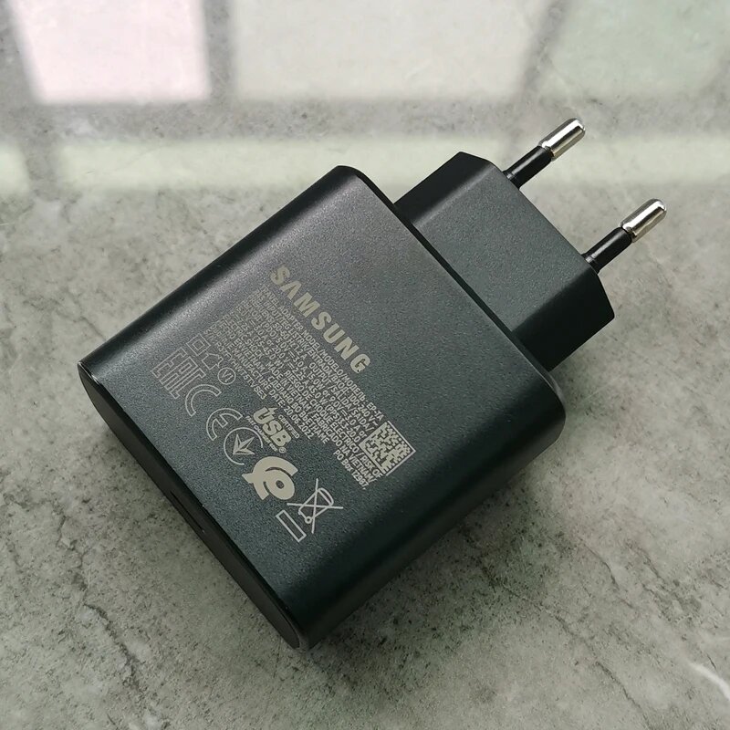 Зарядное устройство Samsung, 45 Вт, адаптер для супербыстрой зарядки, кабель типа C EU Charger Only