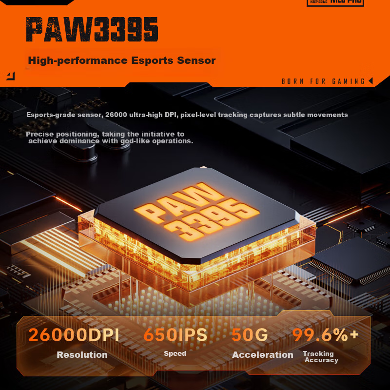 Беспроводная мышь ThundeRobot ML6PRO с тройным подключением PAW3395 эргономичный дизайн для домашней игры и офиса белая