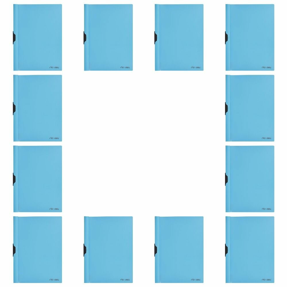 Deli Папка c клипом Vivid для брошюровки, A4, 0,3 мм - 12 шт