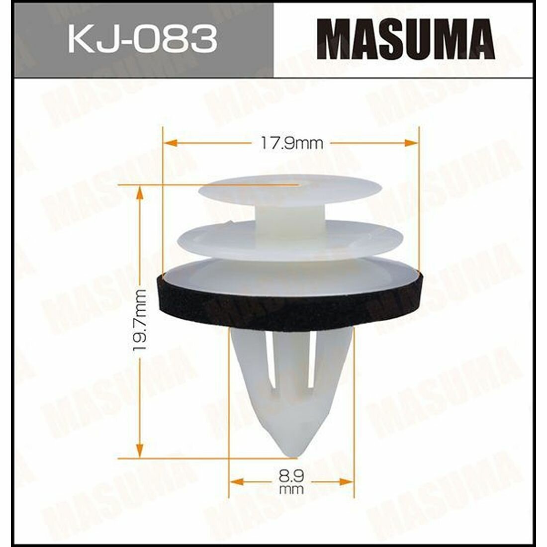 Клипса автомобильная (автокрепеж) для японских автомобилей Masuma KJ-083 50шт.