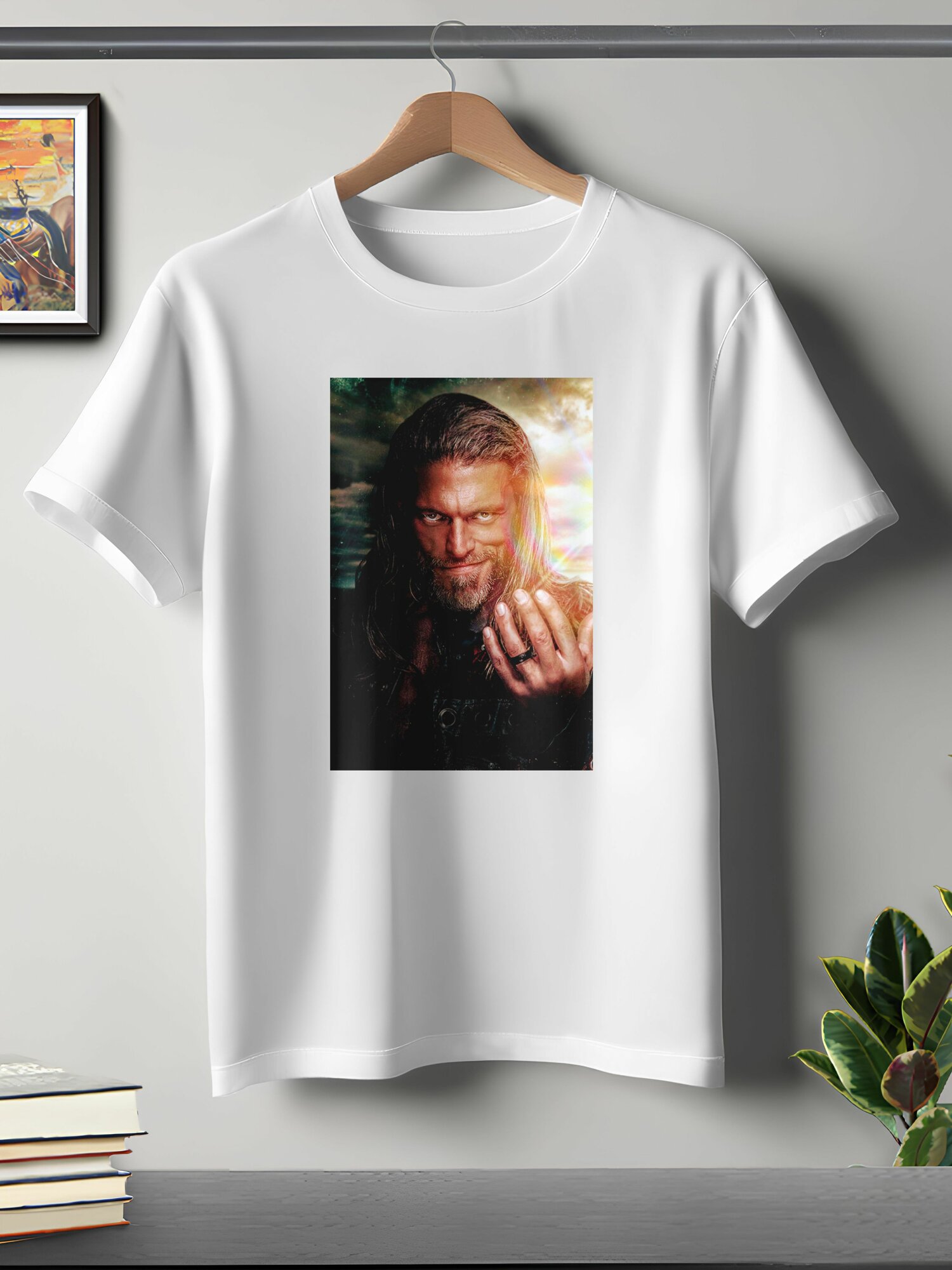 Футболка  Детская ONEQ 110 (5-6) размер с принтом Эдж, белая