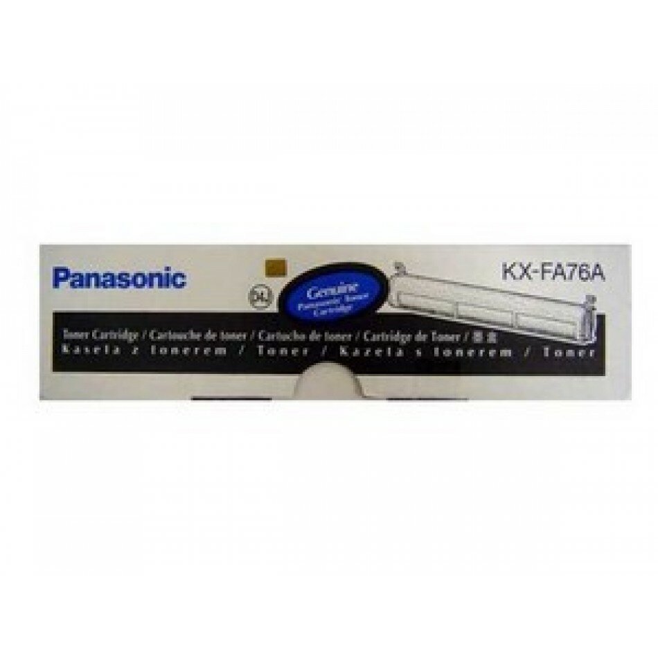 Тонер картридж Panasonic KX-FA76A черный, для принтера МФУ