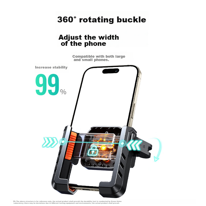 Lulian Bicycle Phone Mount, Electric Bike Navigation Mount, Mountain Bike, Electric Scooter, Motorcycle, Food Delivery, Courier Navigation Mount, Cycling Equipment, Stable And Shock-Absorbing