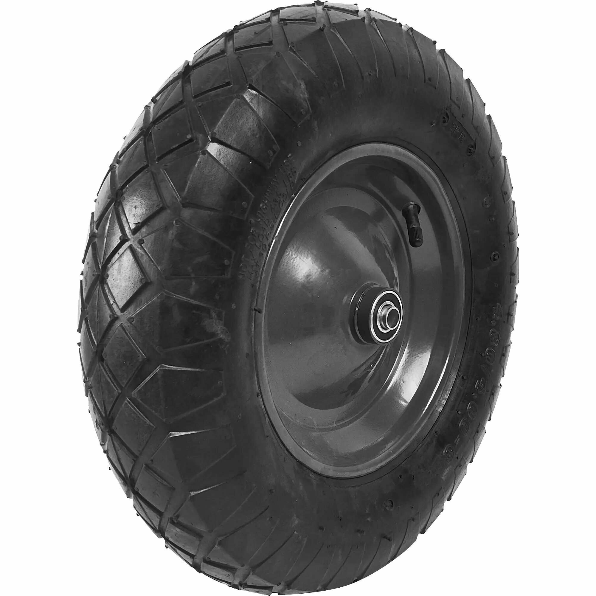 Колесо для тачки резиновое размер 4.00-8 ø втулки 12 мм ø колеса 395мм