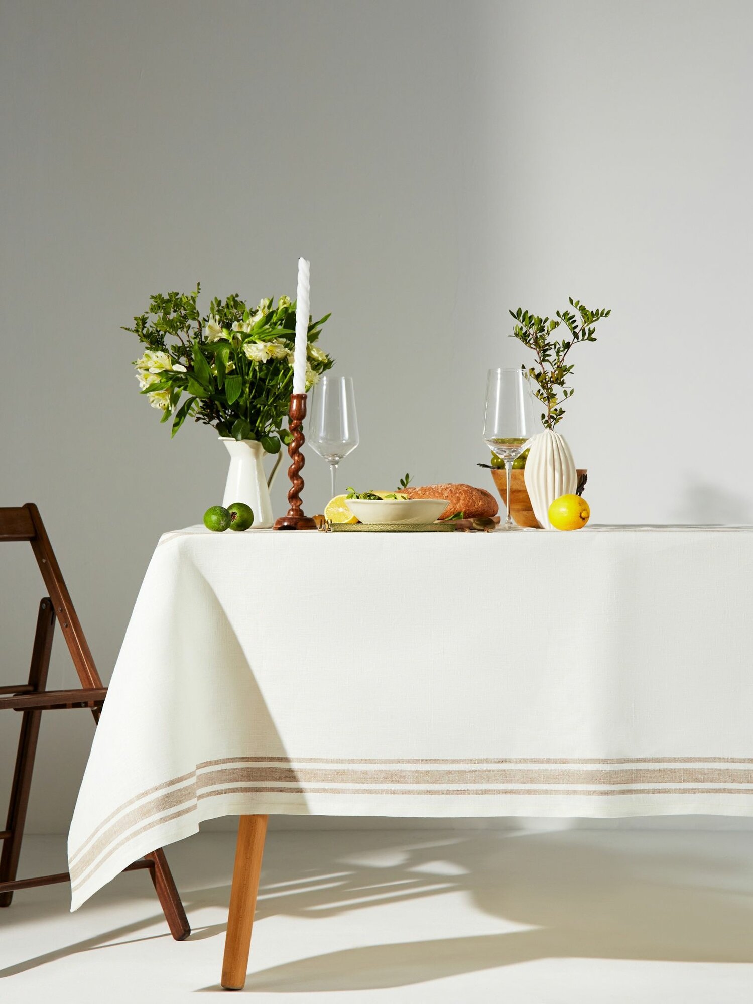 Скатерть на стол Этель Rigoroso, 110х140 см, лен, льняная, тканевая