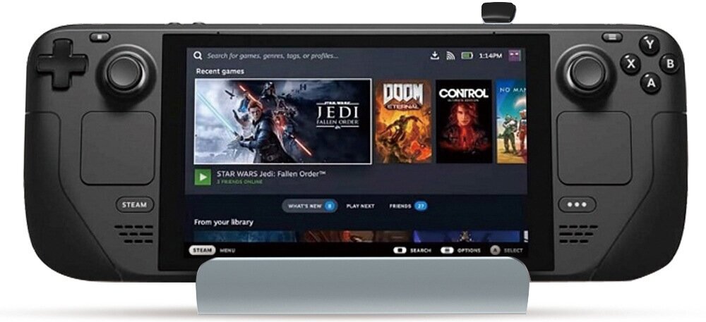 Док-станция для Valve Steam Deck 6-in-1 в металлическом корпусе, Подставка и Зарядка для приставки, USB3.0, 1000MB