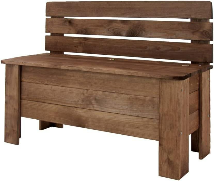 Деревянный сундук-скамейка с местом для хранения 75 x 50 x 40 см