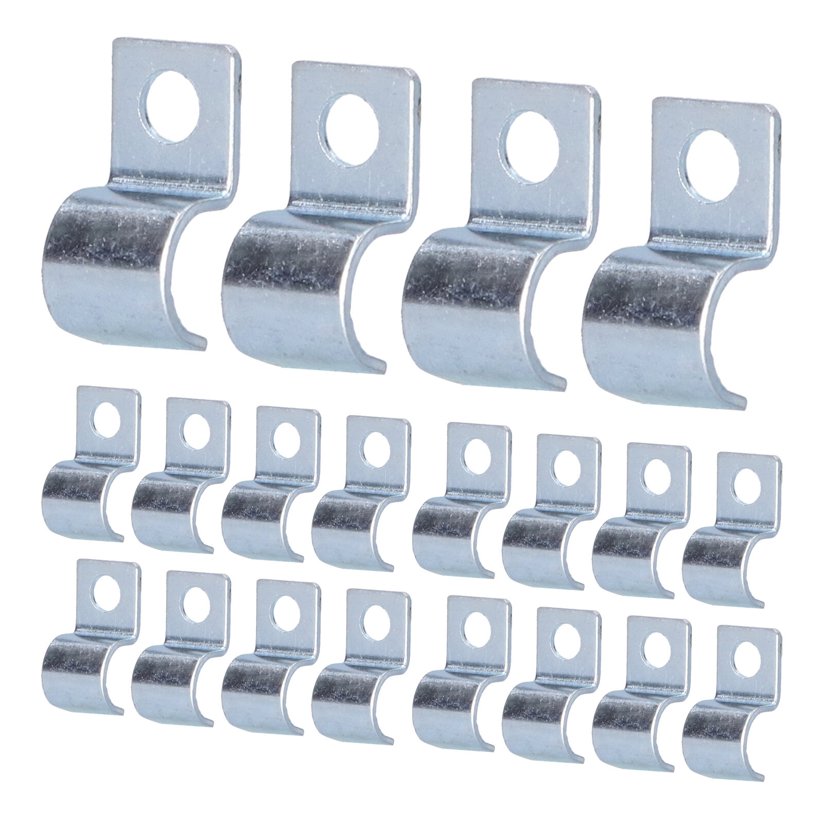 20 шт. хомут для труб с одним отверстием, оцинкованный зажим для труб из нержавеющей стали для колец Ruuber, стальные трубы 8 мм