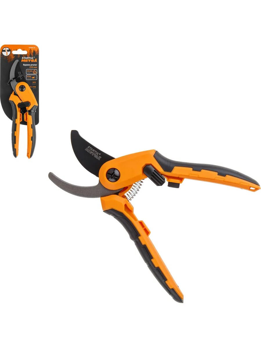 Секатор плоскостной STARTUL METSA, японская высокоуглеродистая сталь (ST6492-02)