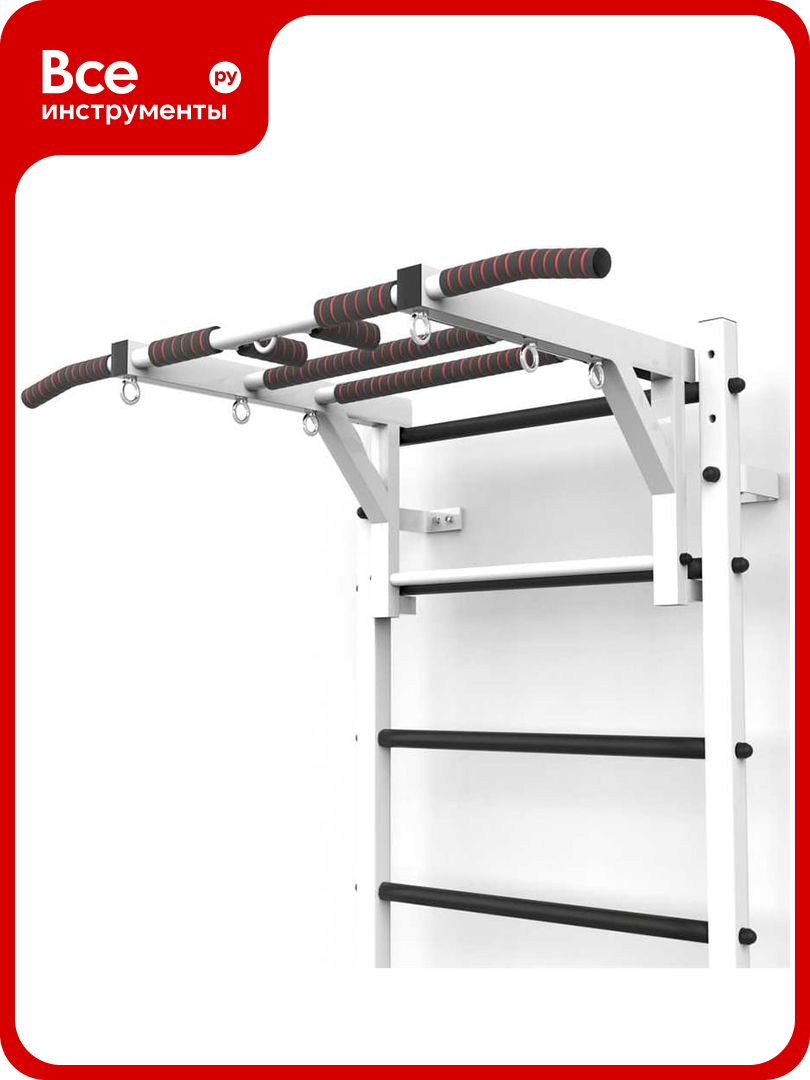 Турник на шведскую стенку BARFITS Рукоход, белый м034, мощный
