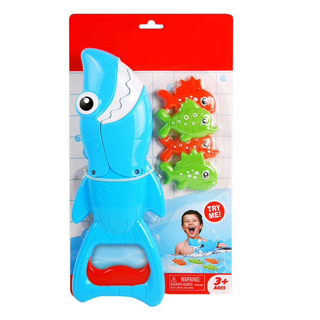 Игрушка для ванны Shark Grabber мальчиков и девочек, игра в ловлю акул с 4 рыбками, Рыбалка ванной