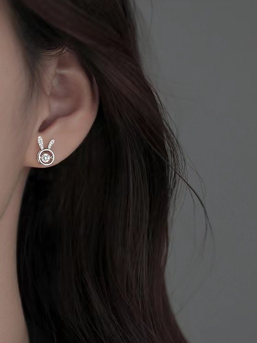 Серьги пусеты, искусственный камень