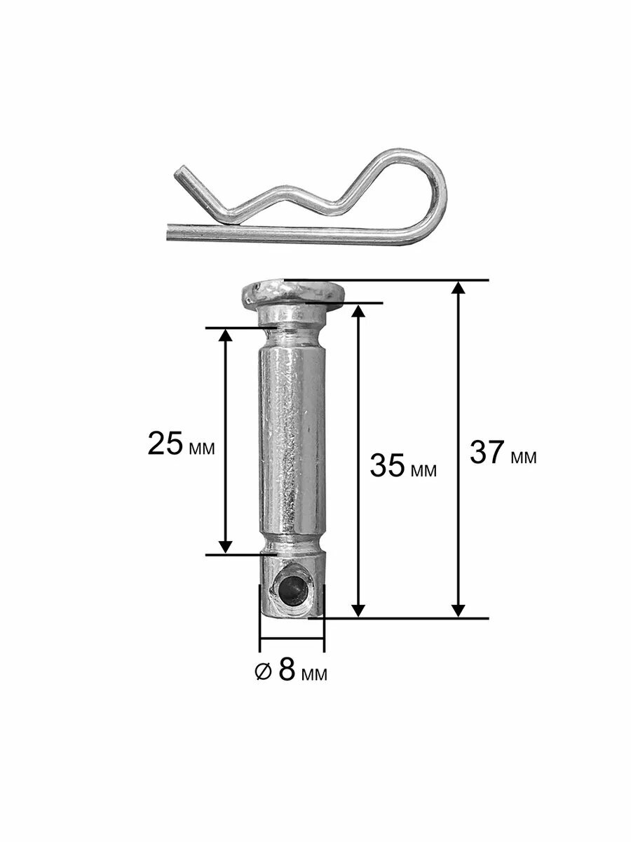 Болт срезной под шплинт 8х35мм (комплект 4шт), упак