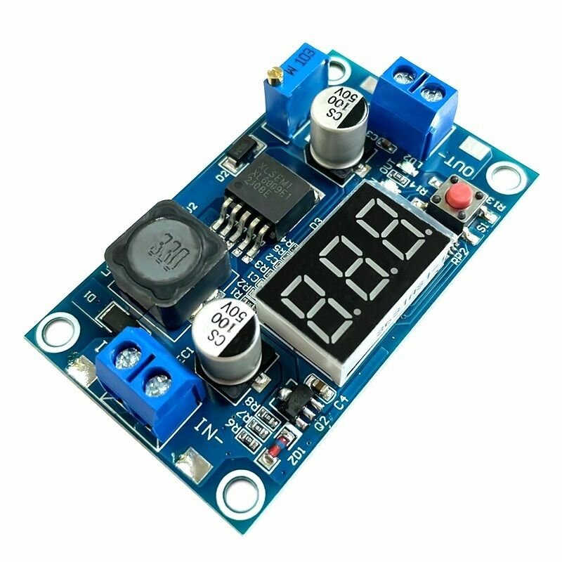 DC-DC повышающий преобразователь XL6009 с цифровым дисплеем