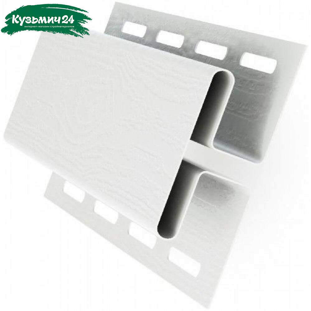 Сайдинг планка соединительная Белая, длина 3 м, 1 шт