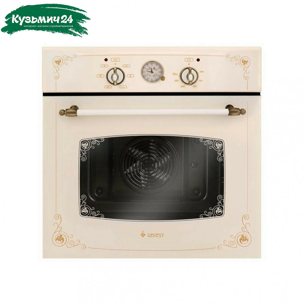 Духовой шкаф электрический Gefest ЭДВ ДА 602-02 К74, цвет кремовый, ретро, объем 55 л, 1.2 кВт
