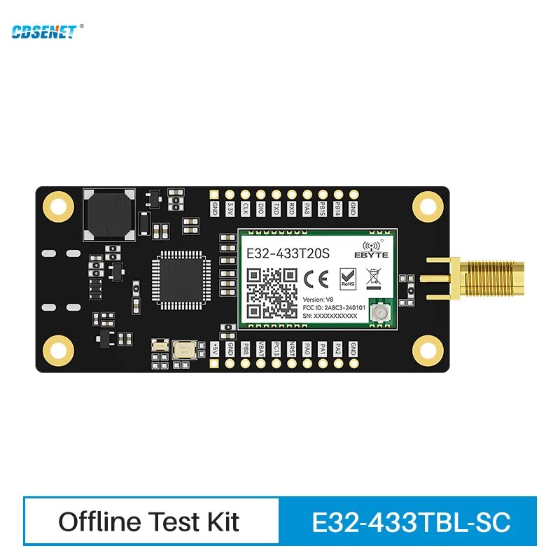 433 МГц UART Lora RF-трансивер Комплект для разработки автономного тестирования OLED-дисплей CDSENET E32-433TBL-SC 20 дБм на большие расстояния с антенной