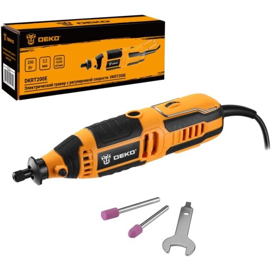 Электрический гравер Deko DKRT200E 200Вт, с регулировкой скорости (063-1410)