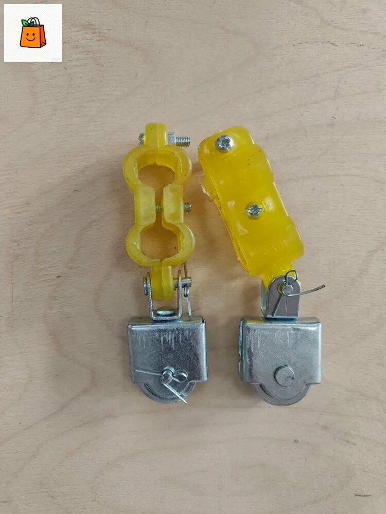 Подвес для кабеля на металлическом ролике с подшипником 2шт