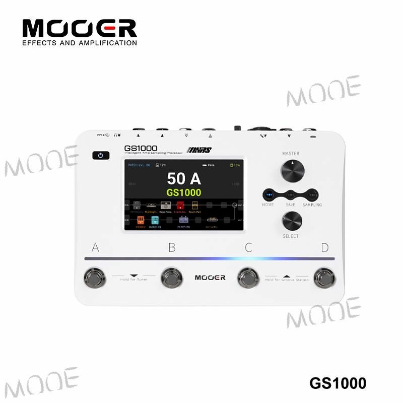 MOOER GS1000 Гитарный мультиэффект-процессор Профилирование усилителя Двойные цепи эффектов с XLR микрофонным входом Сенсорный экран