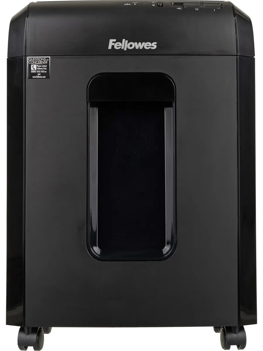 Уничтожитель бумаг Fellowes "PowerShred" черный, офисный, перекрестная резка