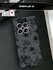 Черный матовый чехол на OnePlus 13 / Ван Плас 13 с принтом Черные цветы на сером