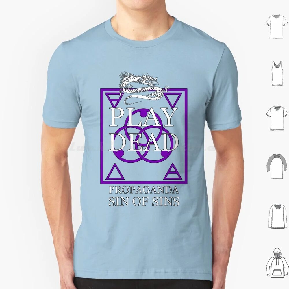 Футболка Play Dead Propaganda Sin of Sins голубая 5XL